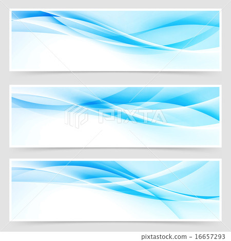 Bright blue abstract swoosh modern line header - Stock Illustration ...