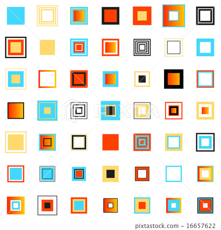 Colored Squares. Set Of Design Elements - Stock Illustration [16657622 ...