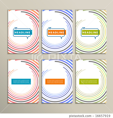 Round color lines on a white background-插圖素材 [16657919] - PIXTA圖庫