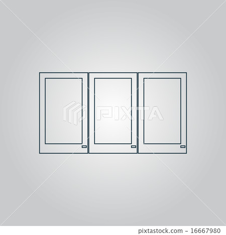 Three window icon, sign and button - Stock Illustration [16667980] - PIXTA