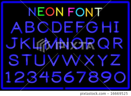 Neon letters - Stock Illustration [16669525] - PIXTA