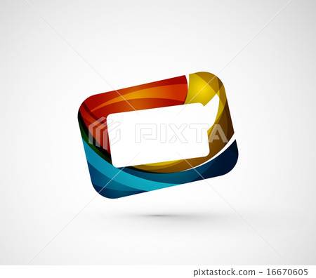 Abstract geometric company logo frame, screen - Stock Illustration ...