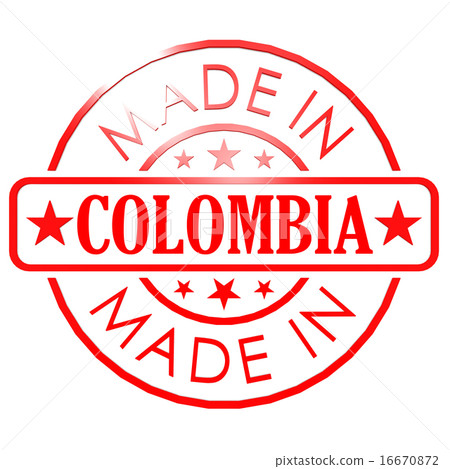 Made in Colombia red seal-插圖素材 [16670872] - PIXTA圖庫