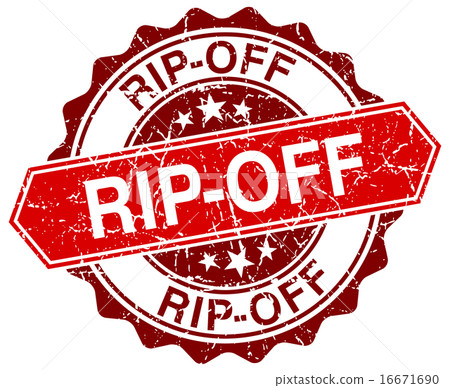 rip-off red round grunge stamp on white - Stock Illustration [16671690 ...