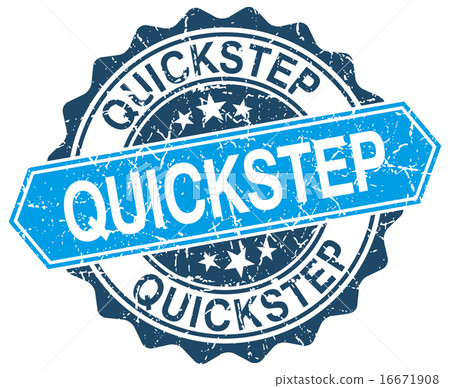 quickstep blue round grunge stamp on white - Stock Illustration ...