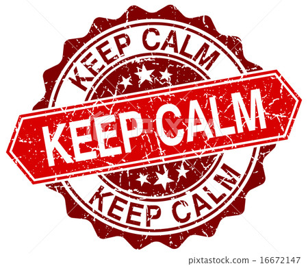 keep calm red round grunge stamp on white - Stock Illustration ...