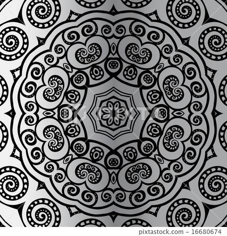 Silver mandala - Stock Illustration [16680674] - PIXTA