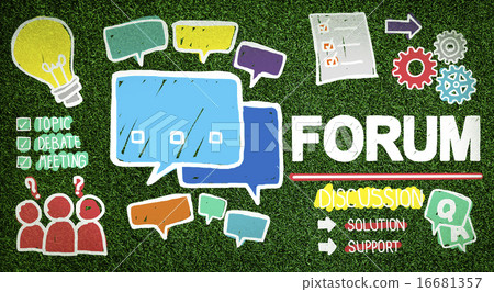 Forum Chat Message Discuss Talk Topic Concept - Stock Illustration ...