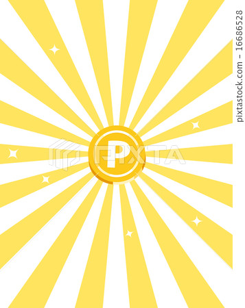 Point coin, yellow concentrated line back,... - Stock Illustration ...