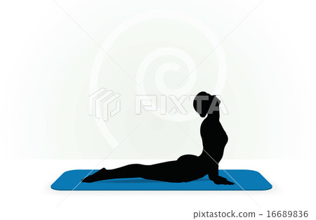 Yoga pose isolated on white background - Stock Illustration [16689836 ...