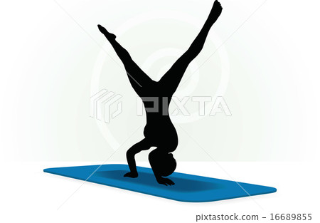 Yoga pose isolated on white background - Stock Illustration [16689855 ...