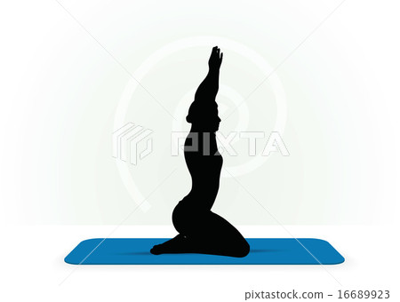 Yoga pose isolated on white background - Stock Illustration [16689923 ...
