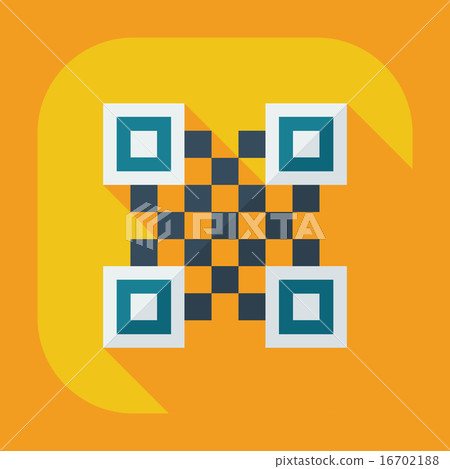 Flat modern design with shadow icons QR code - Stock Illustration ...