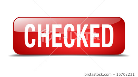 checked red square 3d isolated web button - Stock Illustration ...