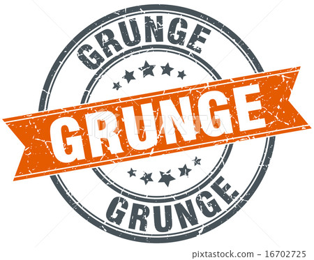 grunge round orange grungy vintage isolated stamp - Stock Illustration ...