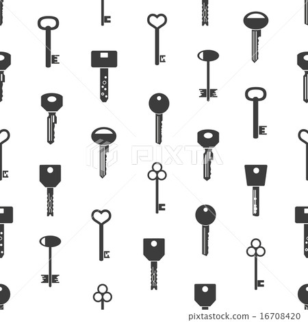 black keys symbols for lock seamless pattern eps10 - Stock Illustration ...