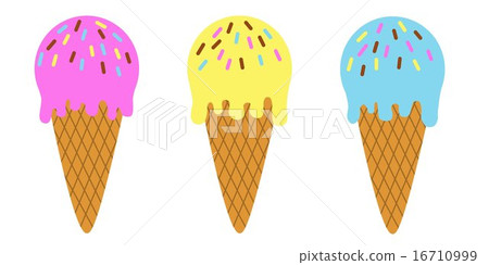 3 color ice cream - Stock Illustration [16710999] - PIXTA