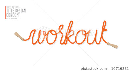 Workout title design from jump rope flat vector. - Stock Illustration ...