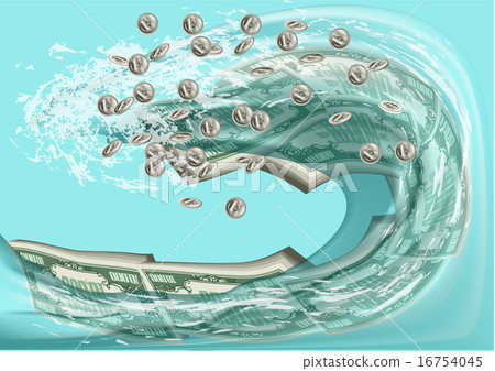 money wave - Stock Illustration [16754045] - PIXTA