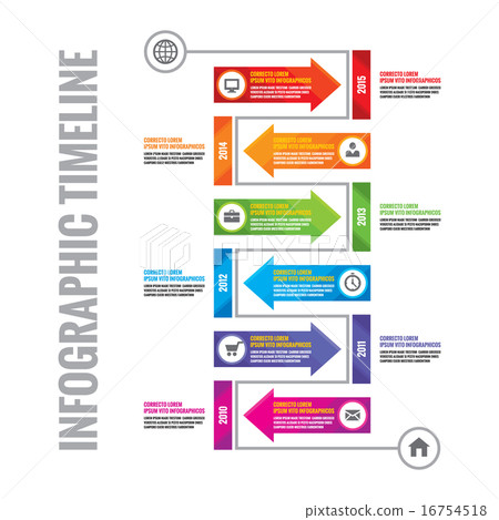 Infographic vector concept in flat style timeline - Stock Illustration ...