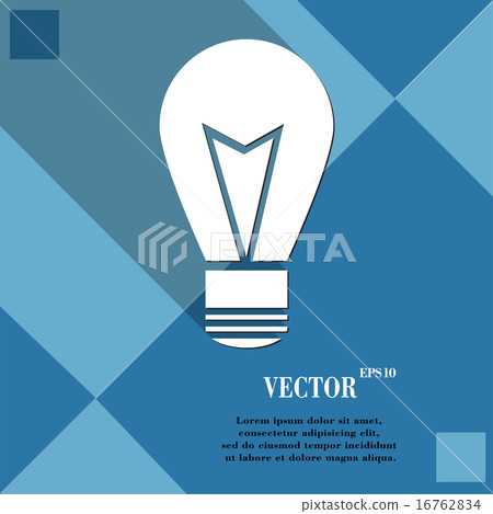 Light lamp icon symbol Flat modern web design with - Stock Illustration ...
