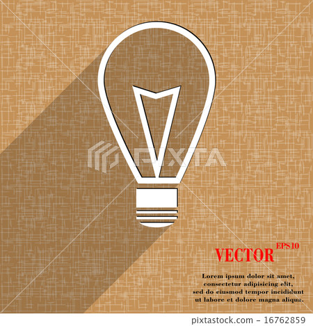 Light lamp icon symbol Flat modern web design with - Stock Illustration ...