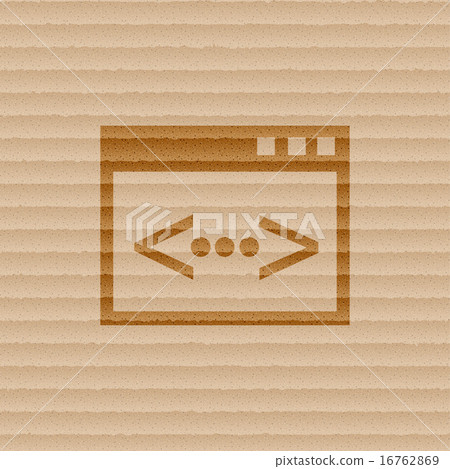 Code icon symbol Flat modern web design with long - Stock Illustration ...