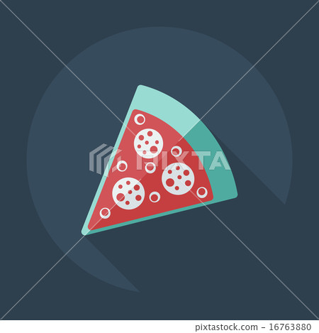 Flat modern design with shadow icons pizza - Stock Illustration ...