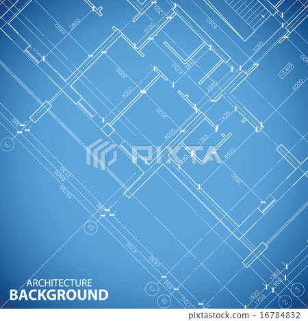 Blueprint building plan background - Stock Illustration [16784832] - PIXTA