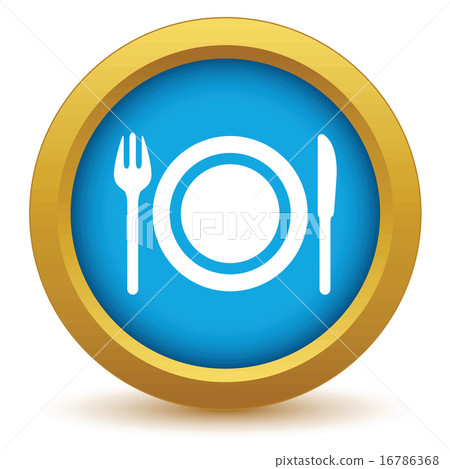 Gold dinner icon-插圖素材 [16786368] - PIXTA圖庫