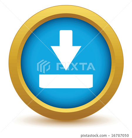 Gold download icon - Stock Illustration [16787050] - PIXTA