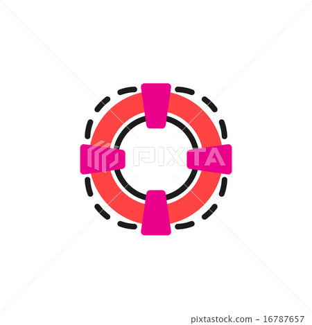 Color line icon for flat design. Lifebuoy - Stock Illustration ...