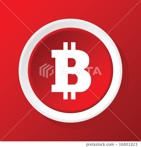 Bitcoin icon on red - Stock Illustration [16801821] - PIXTA