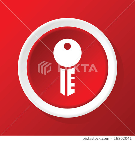 Key icon on red - Stock Illustration [16802041] - PIXTA