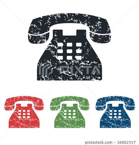 Phone grunge icon set - Stock Illustration [16802557] - PIXTA