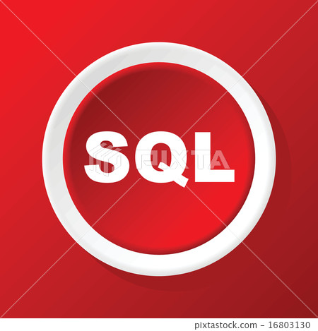 SQL icon on red-插圖素材 [16803130] - PIXTA圖庫
