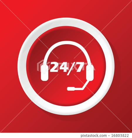 Support icon on red - Stock Illustration [16803822] - PIXTA