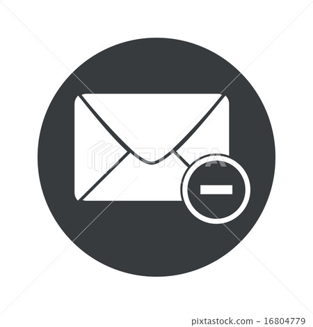Monochrome round remove letter icon - Stock Illustration [16804779] - PIXTA