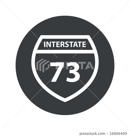 Monochrome round Interstate 73 icon - Stock Illustration [16806409] - PIXTA