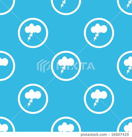 Thunderstorm sign blue pattern - Stock Illustration [16807420] - PIXTA
