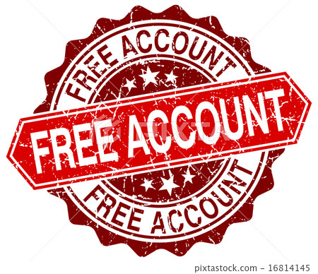 free account red round grunge stamp on white - Stock Illustration ...