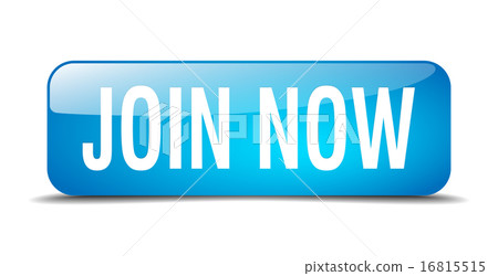 join now blue square 3d isolated web button - Stock Illustration ...