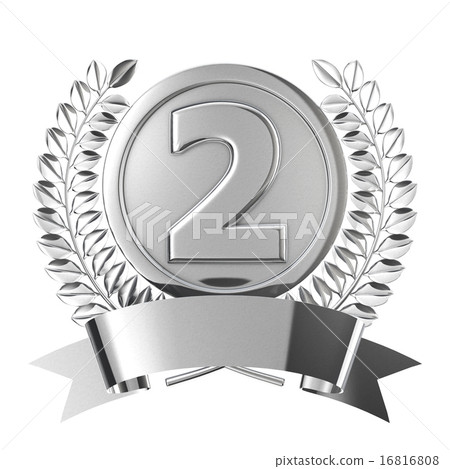 Silver medal emblem - Stock Illustration [16816808] - PIXTA