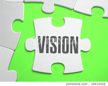 Vision - Jigsaw Puzzle with Missing Pieces. - Stock Illustration ...