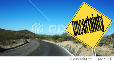 Uncertainty ahead sign - Stock Illustration [16843081] - PIXTA