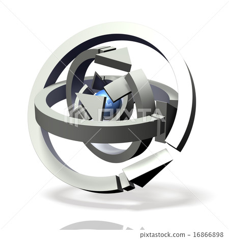 Abstract 3DCG representing gyroscope - Stock Illustration [16866898 ...