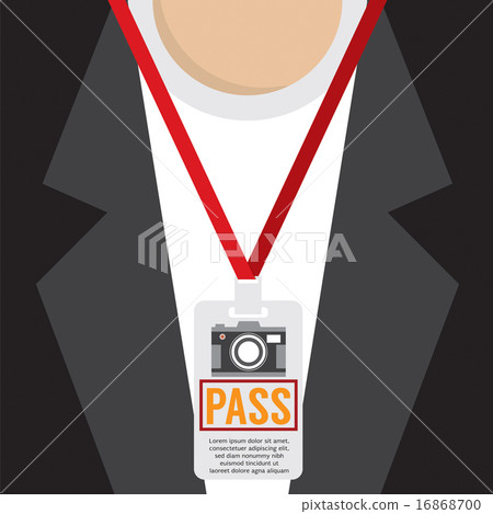 Photographer Pass Lanyard - Stock Illustration [16868700] - PIXTA