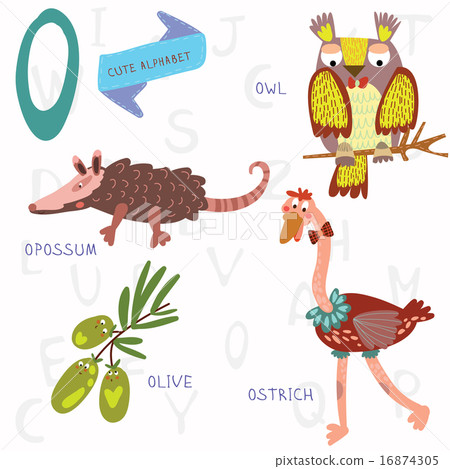 Very cute alphabet. O letter. - Stock Illustration [16874305] - PIXTA