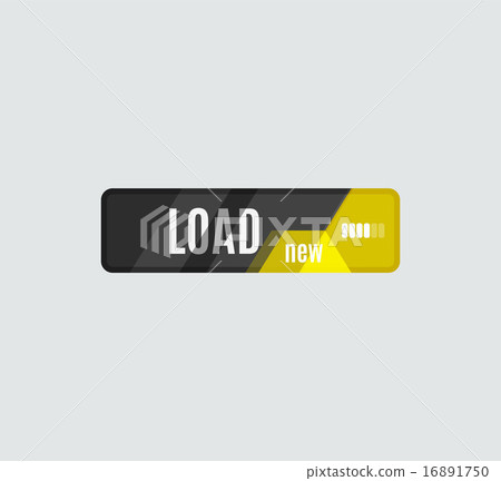 Load button, futuristic hi-tech UI design - Stock Illustration ...
