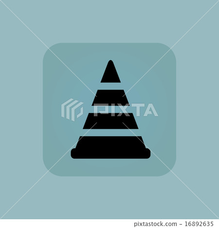 Pale blue traffic cone icon - Stock Illustration [16892635] - PIXTA